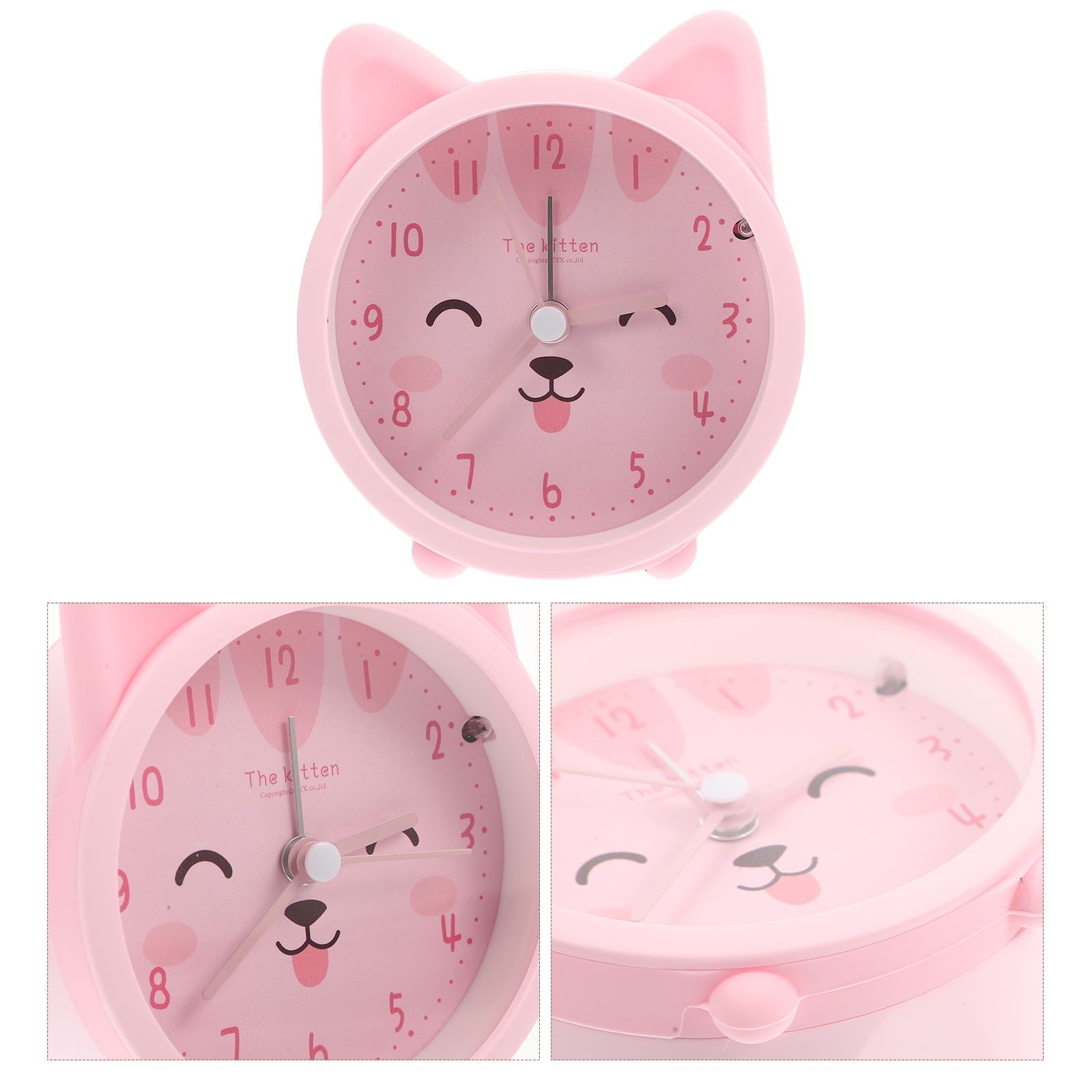 WHAMVOX Small Alarm Clock Lovely Ear Desk Cat for Child Pink - Walmart.com