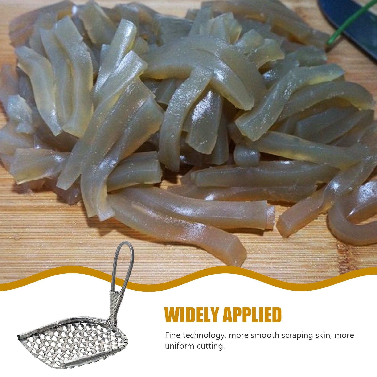 WHAMVOX Small Bean Jelly Scraper Cold Jelly Grater Stainless-steel ...
