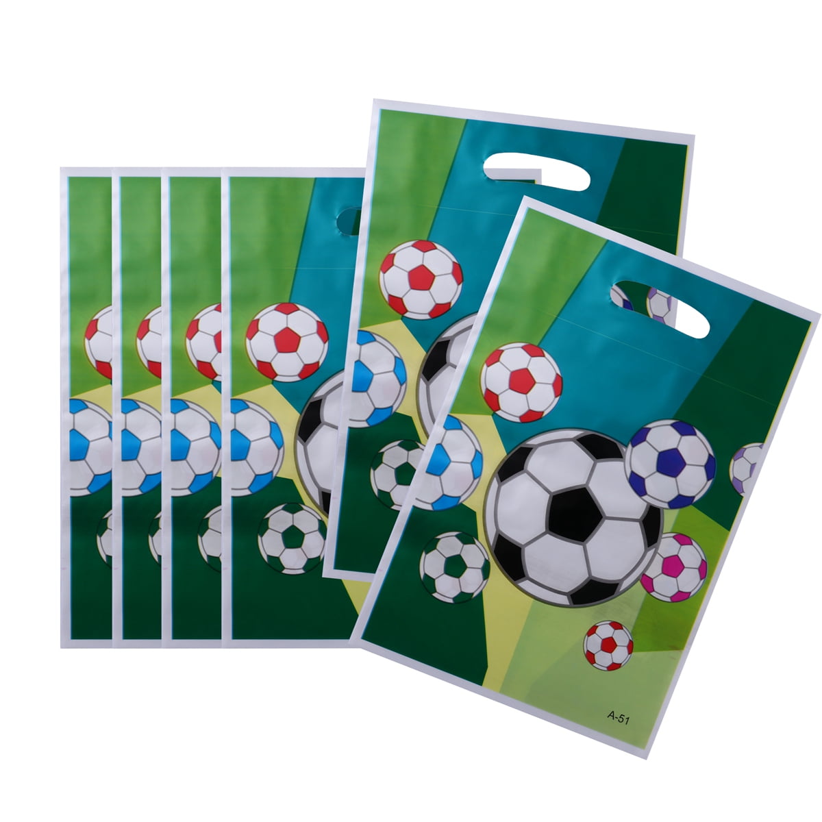 WHAMVOX Soccer Theme Treat Bags with PE Coating Waterproof and Strong ...