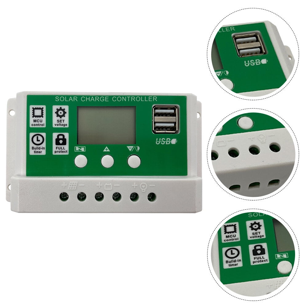 WHAMVOX Solar Charge Controller LCD Output Solar Cell Panel Regulator ...