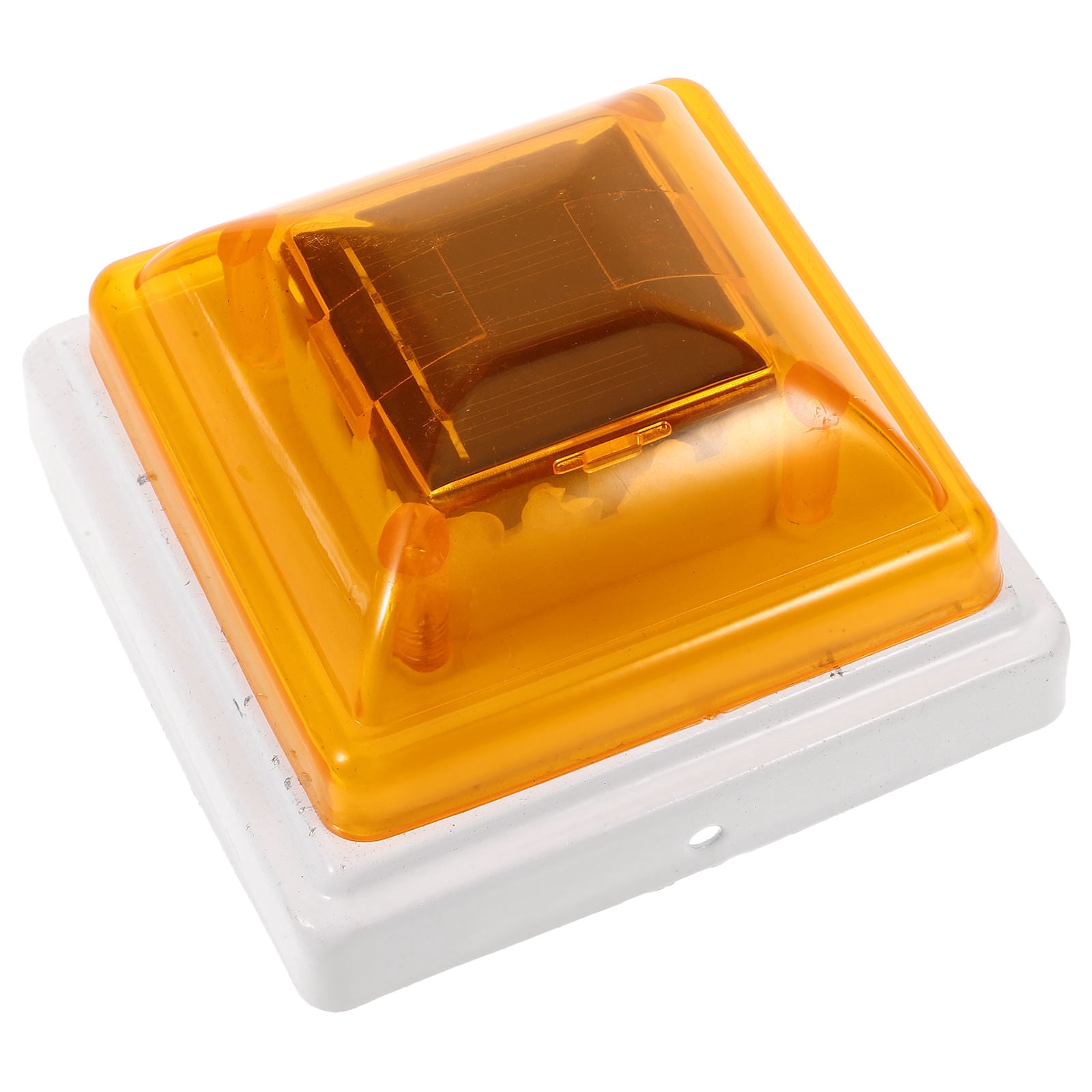 WHAMVOX Solar Warning Light Decoration Powered Outdoor Lights Yellow ...
