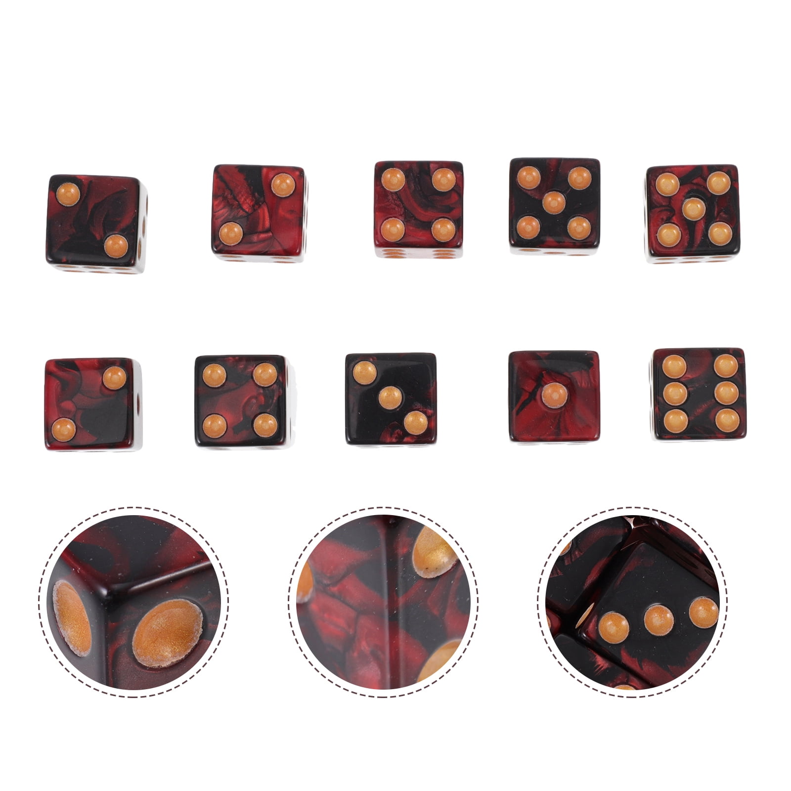 WHAMVOX Solid Dices for Decoration Made of Acrylic with Red Color and ...
