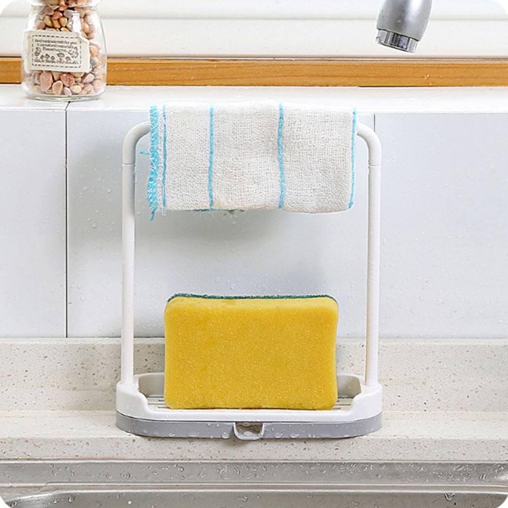 WHAMVOX Sponge Holder Kitchen Sink Towel Holder Drainer Rack for ...