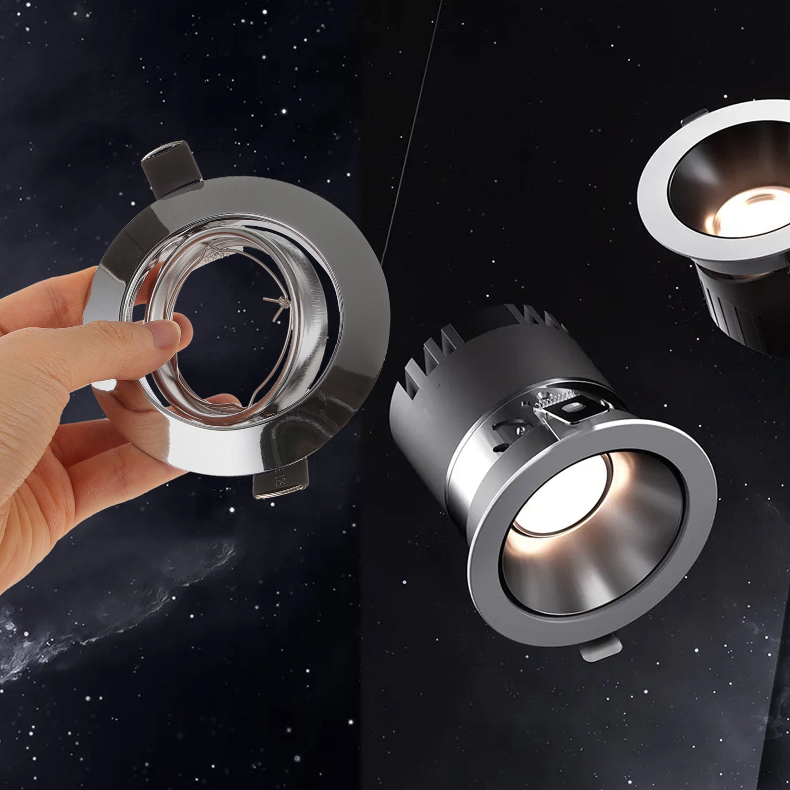 WHAMVOX Spotlight Lighting Trim Metal Recessed Light Trim Light Fixture ...