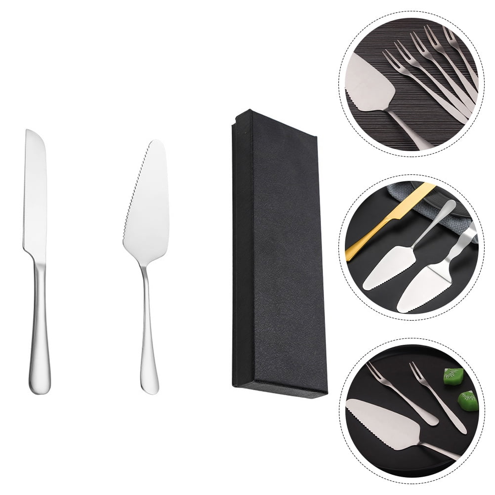 WHAMVOX Stainless Steel Cake Cutter and Spatula Set with Exquisite ...