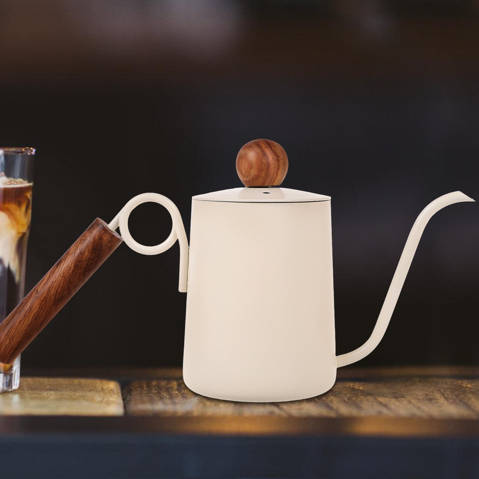 WHAMVOX Stainless Steel Coffee Kettle 600ml Gooseneck Coffee Pot With ...