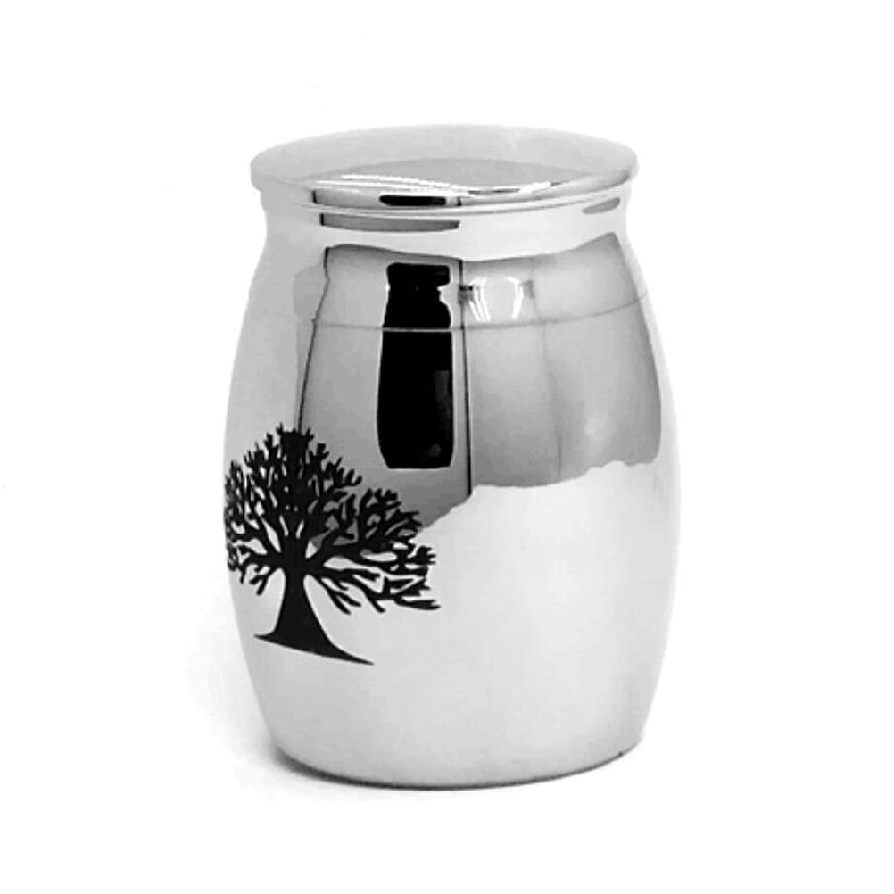 WHAMVOX Stainless Steel Cremation Urn with Tree of Life Pattern for ...