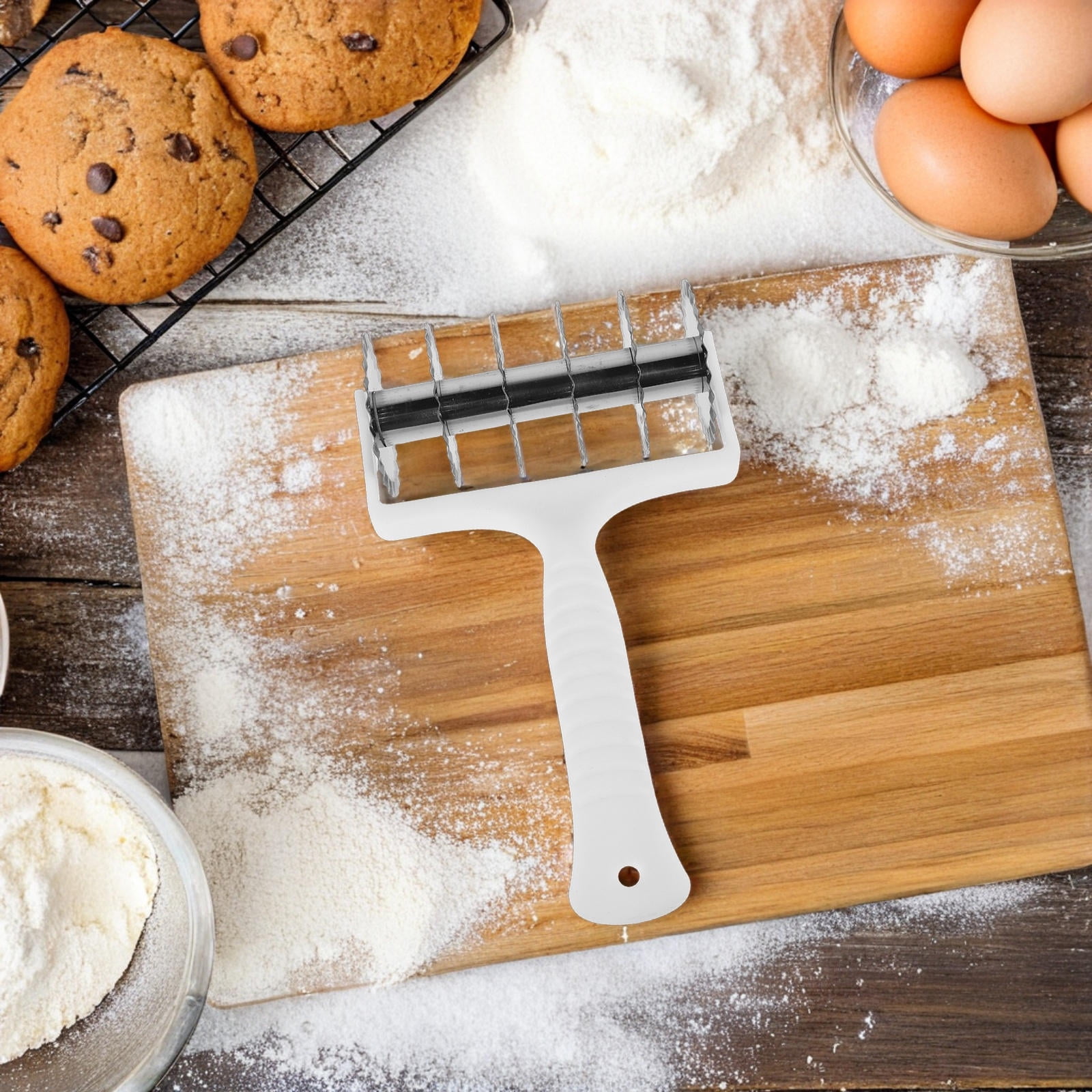 WHAMVOX Stainless Steel Dough Roller Manual Pasta Maker Noodle Cutter ...