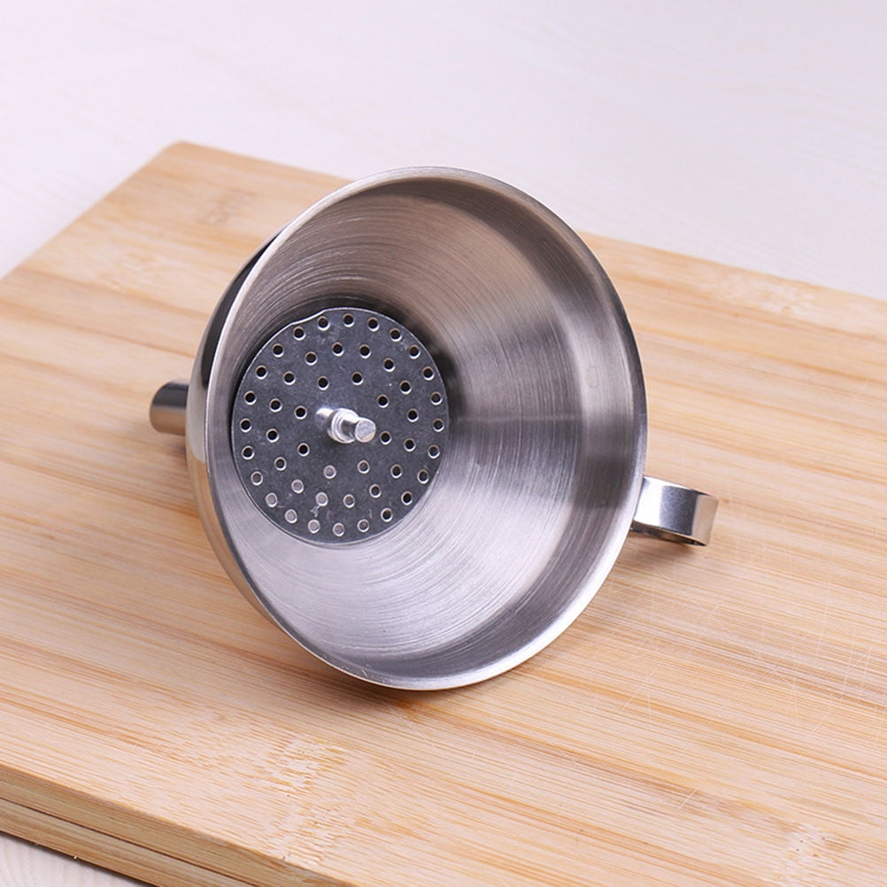 WHAMVOX Stainless Steel Funnel Cooking Oil Filter Funnels for Kitchen ...