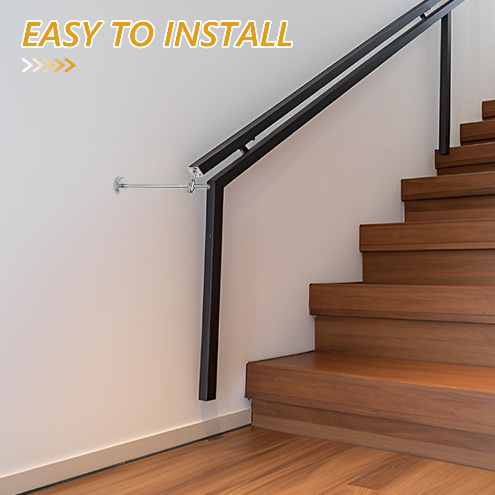 WHAMVOX Stainless Steel Handrail Bracket Wall Adjustable Handrail ...