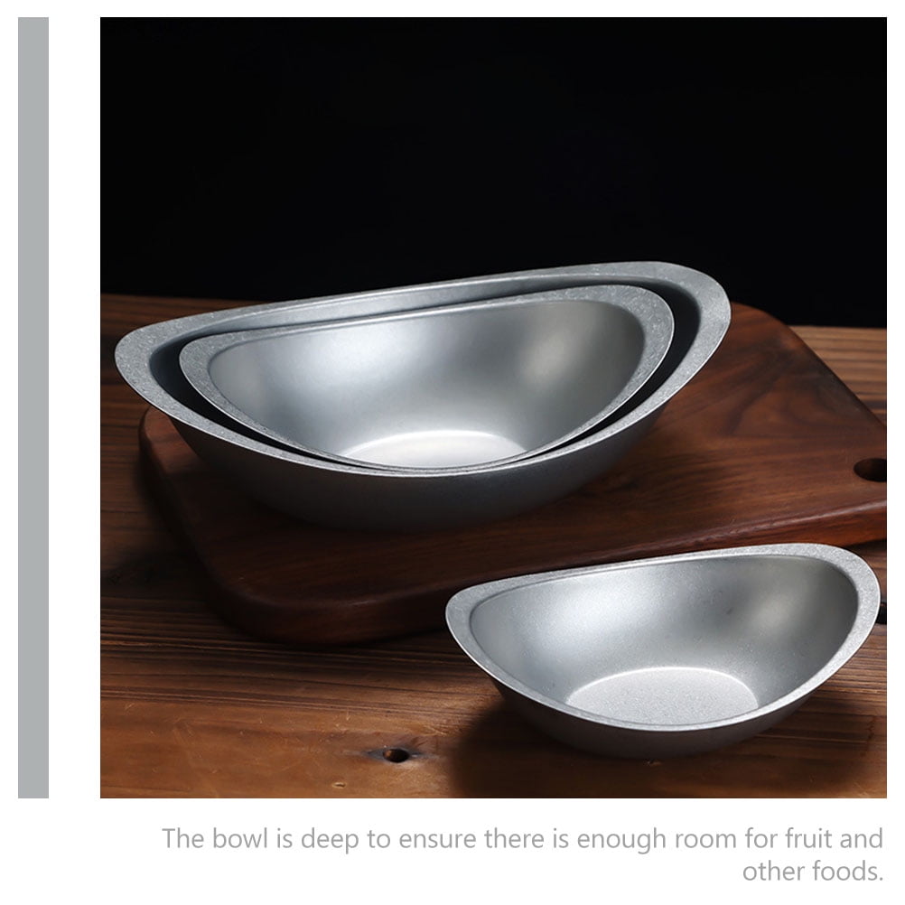 WHAMVOX Stainless Steel Ingot Bowl Bowls Salad Containers Retro Decor ...