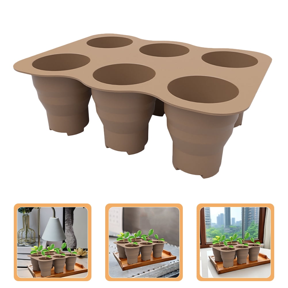 WHAMVOX Starter Tray 6-holes Starter Container Nutrition Tray Planter ...