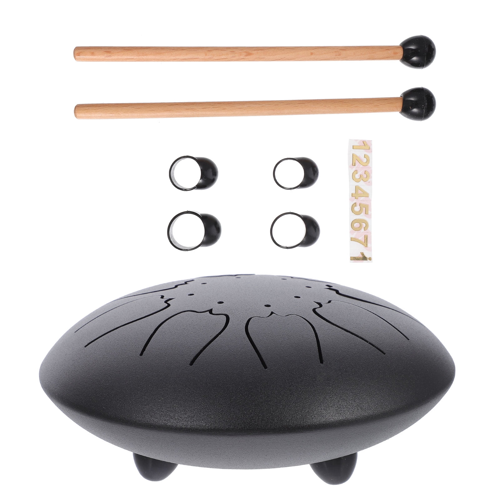 WHAMVOX Steel Tongue Drum Musical Instruments Ethereal Black - Walmart.com