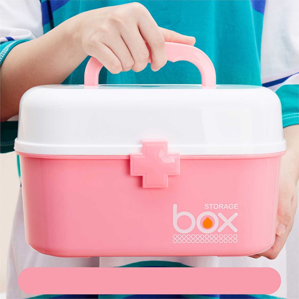 WHAMVOX Storage Organizer First Aid Kit with Removable Tray & Handle ...
