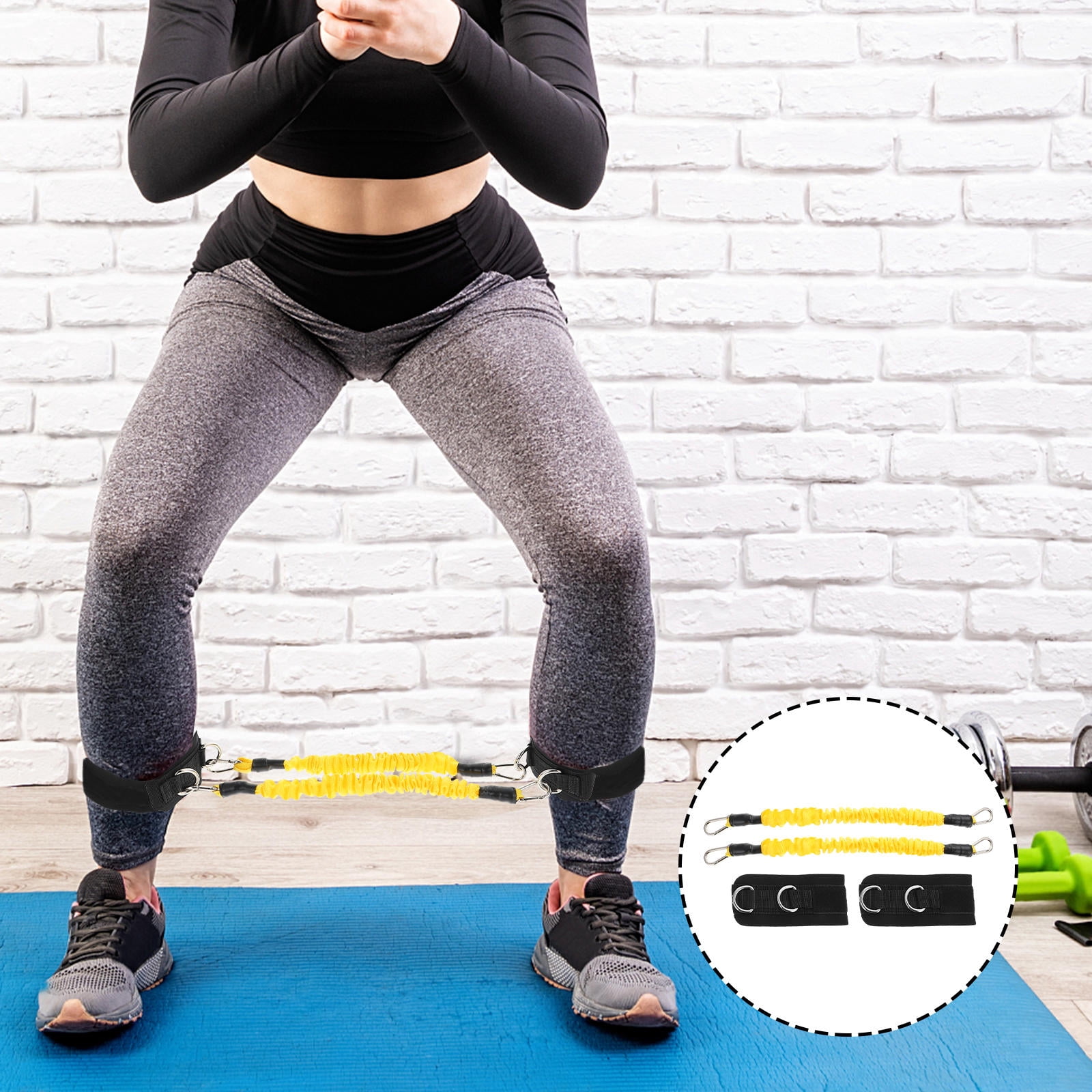 WHAMVOX Strength Black Tension Band Glute Activation Bands Fitness 15 ...