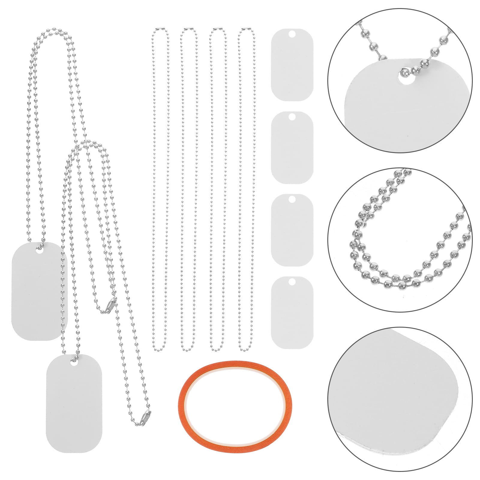 WHAMVOX Sublimation Blank Dog Tags Blanks Heat Transfer Man - Walmart.com