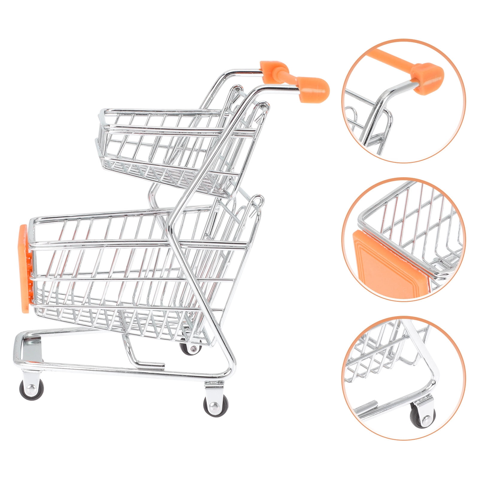 HOOWIFFY pretend shopping cart Mini Shopping Cart Plastic Toy Home ...