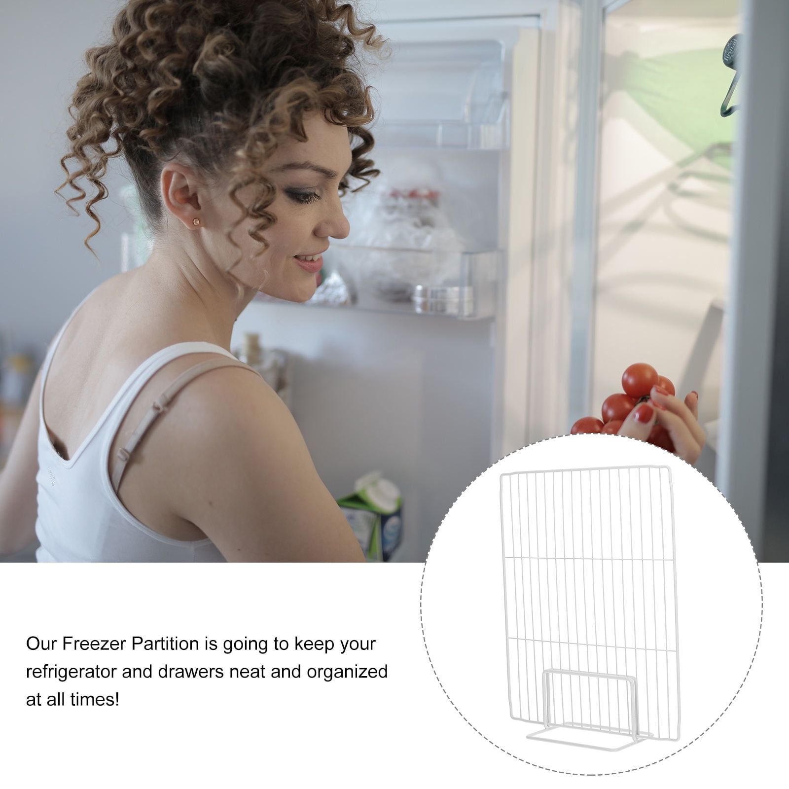 WHAMVOX Supermarket Refrigerator Partition Ice Cream Shop Metal Mesh ...