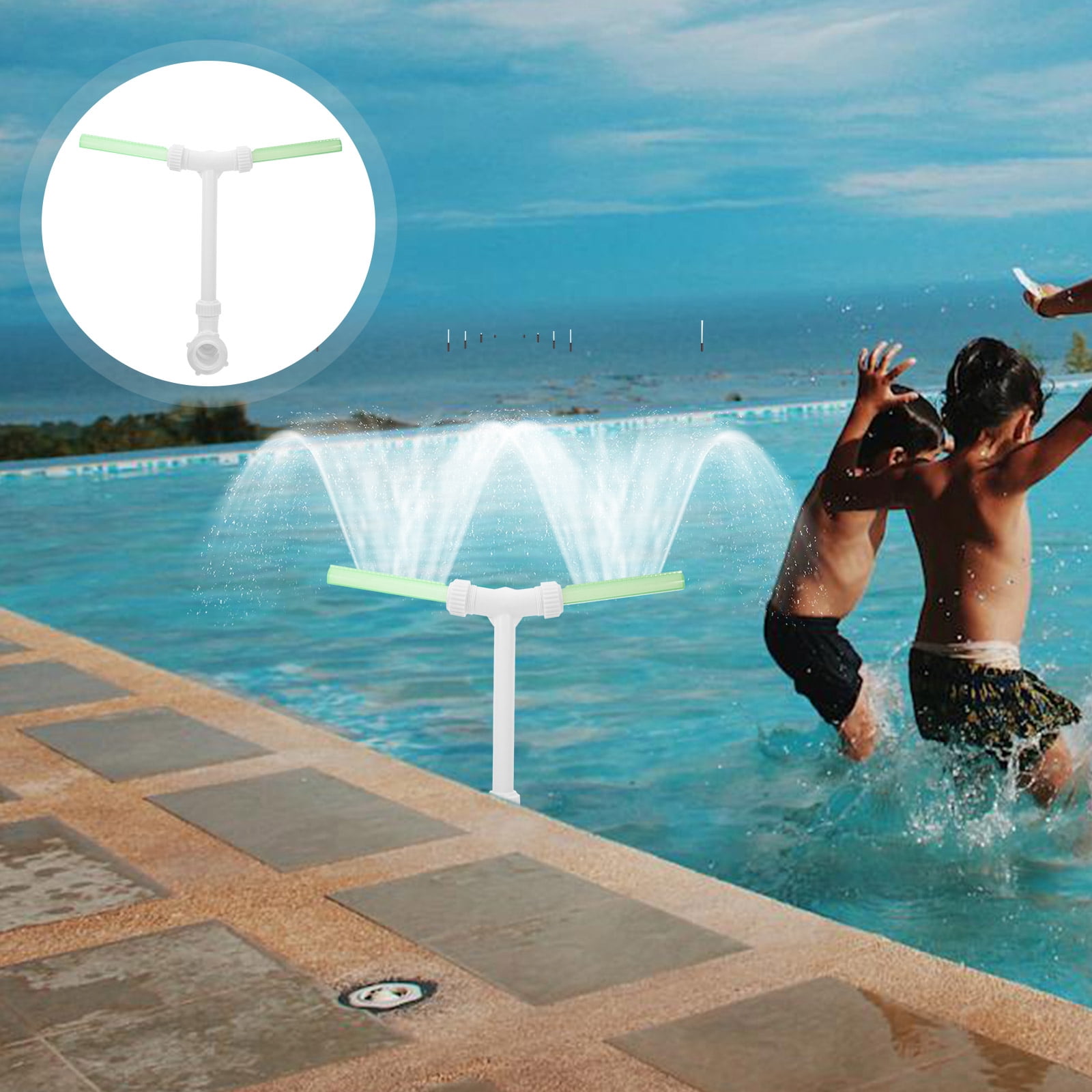 WHAMVOX Swimming Pool Fountain Double-headed Pools and Garden - Walmart.com