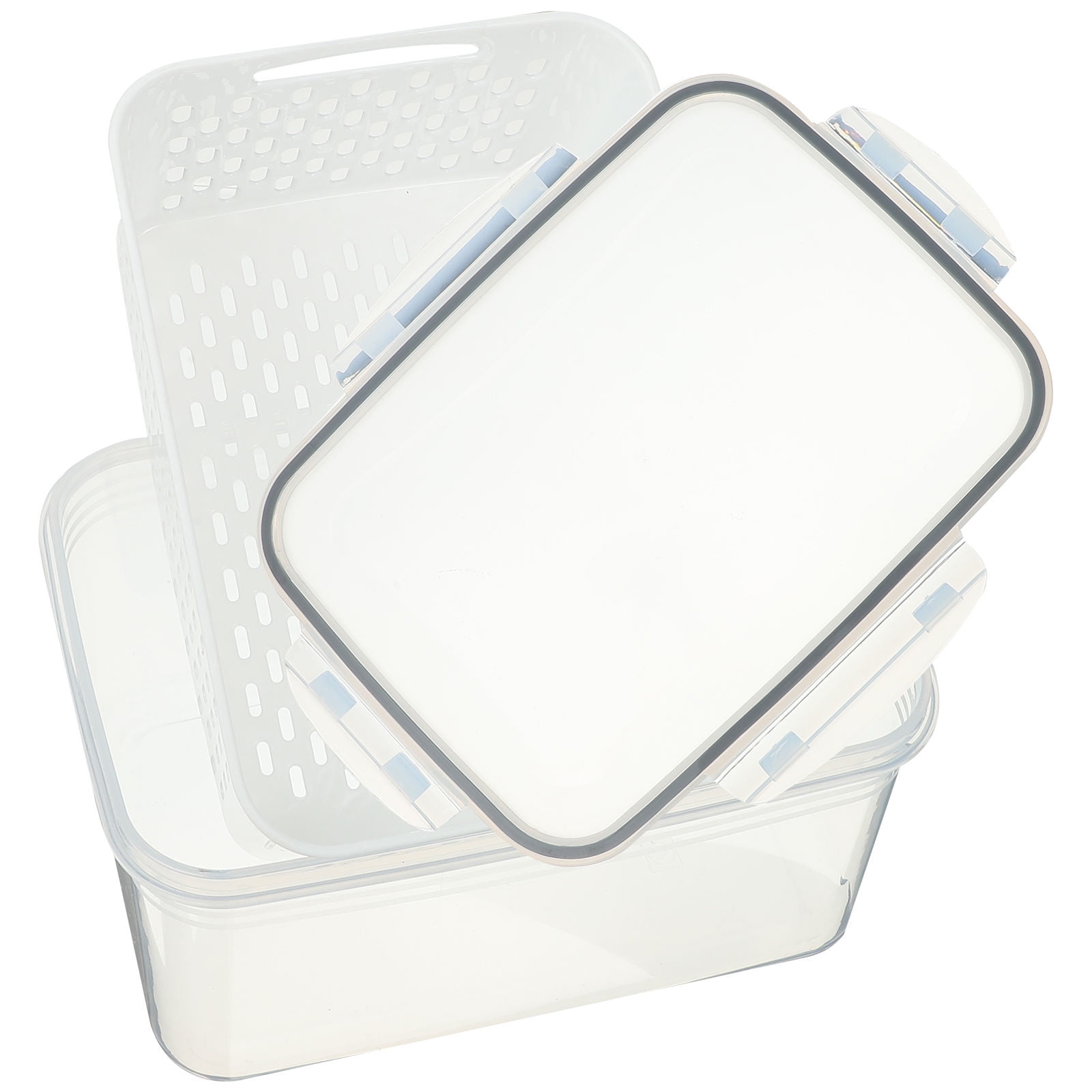 WHAMVOX Take Out Containers with Lids Filter Bowl Drain Basket Silica ...