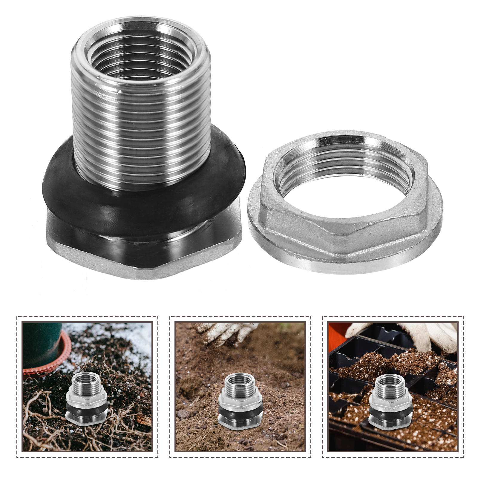 YSNOOWE Water Tank Connector 304 Stainless Steel 1Pcs 1/2 Inch ...