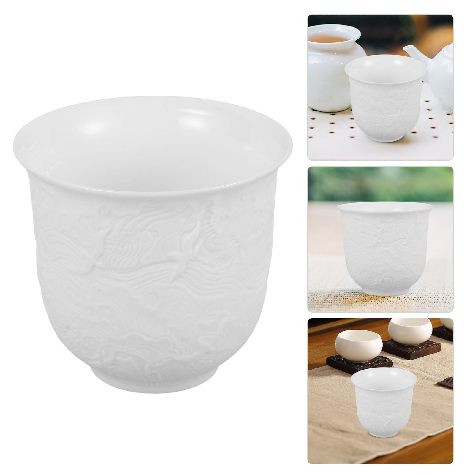 WHAMVOX Tea Cup Porcelain Teacup Teacups Traditional Office Travel ...