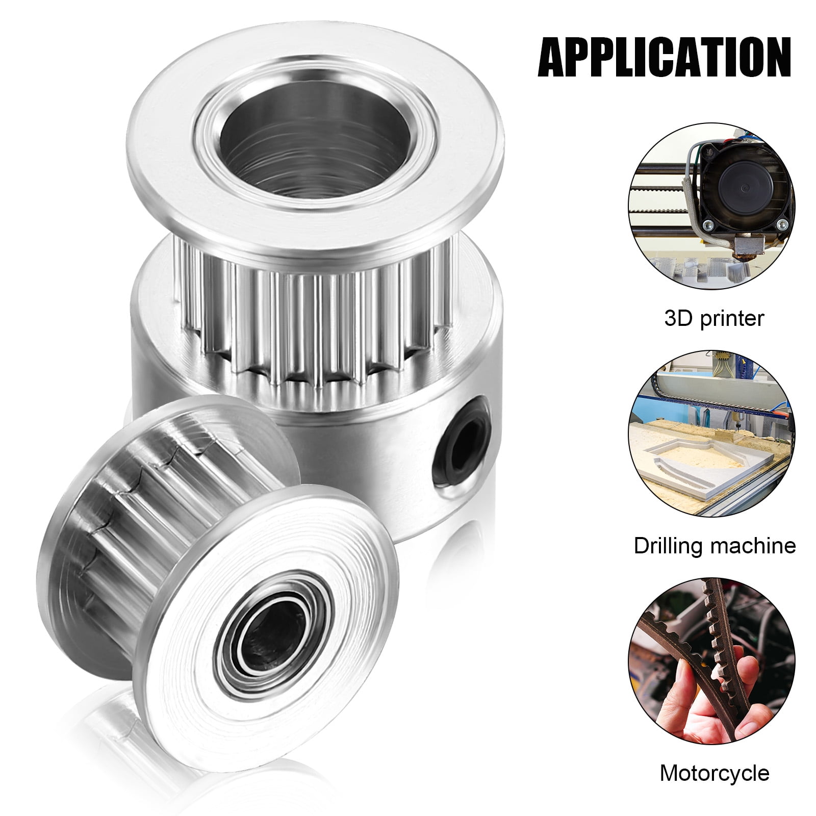 WHAMVOX Teeth Idler Pulley Belt Drive Printer Pulleys Timing - Walmart.com