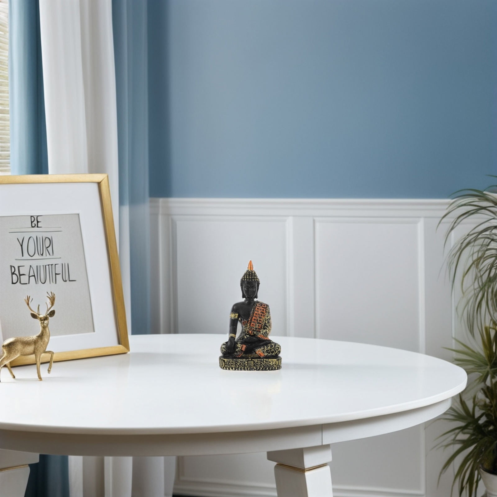 WHAMVOX Thai Buddha Statue Buddha Sculpture Meditation Altar Sculpture ...