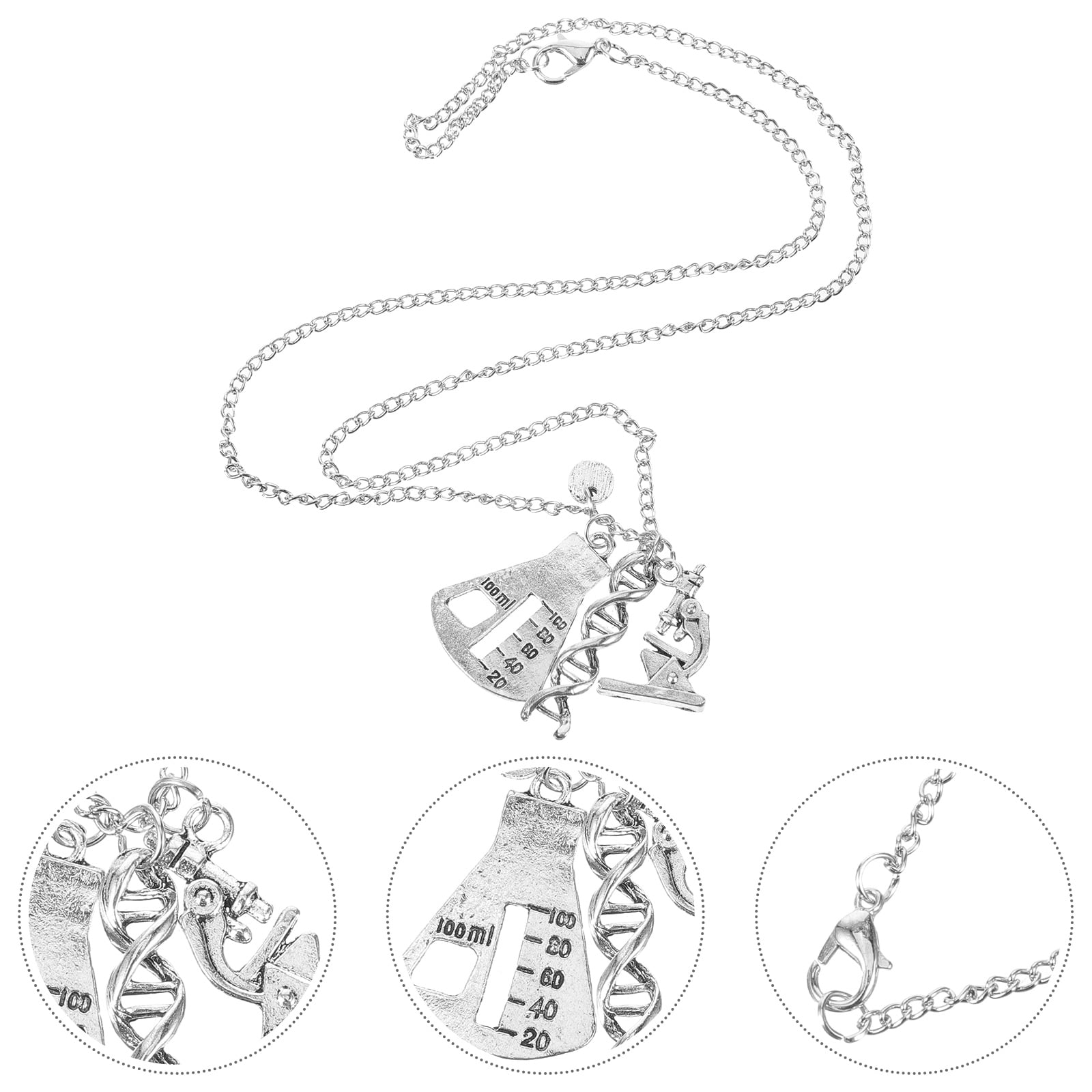 WHAMVOX Themed Necklace Lab Equipment Jewelry DNA Structure Pendant ...