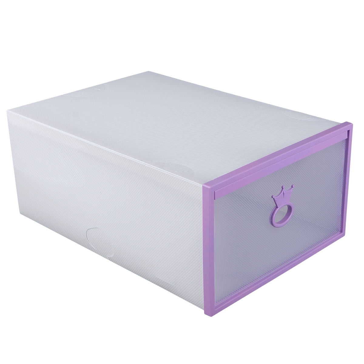 WHAMVOX Thickened Purple Plastic Shoe Storage Container with ...