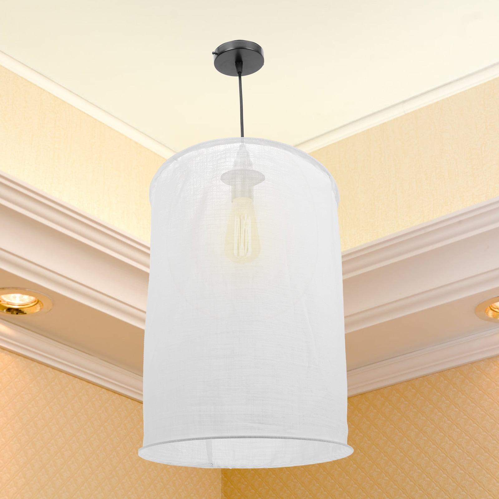 WHAMVOX Lampshade Cloth Pendant Light For Bedroom 1Set 15.7X11.8X11.8in ...