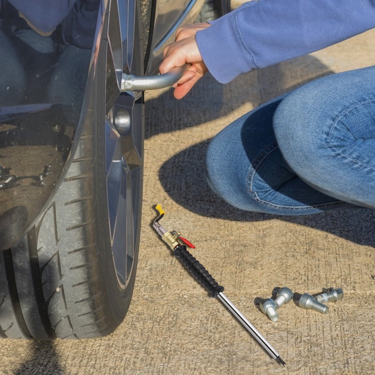 WHAMVOX Tire Accessory Multi-Functional Infltion Head Inflation Cars ...