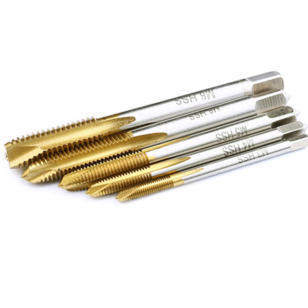 WHAMVOX Titanium Coated Machine Screw Plug Tap Taper Plug and Bottom ...
