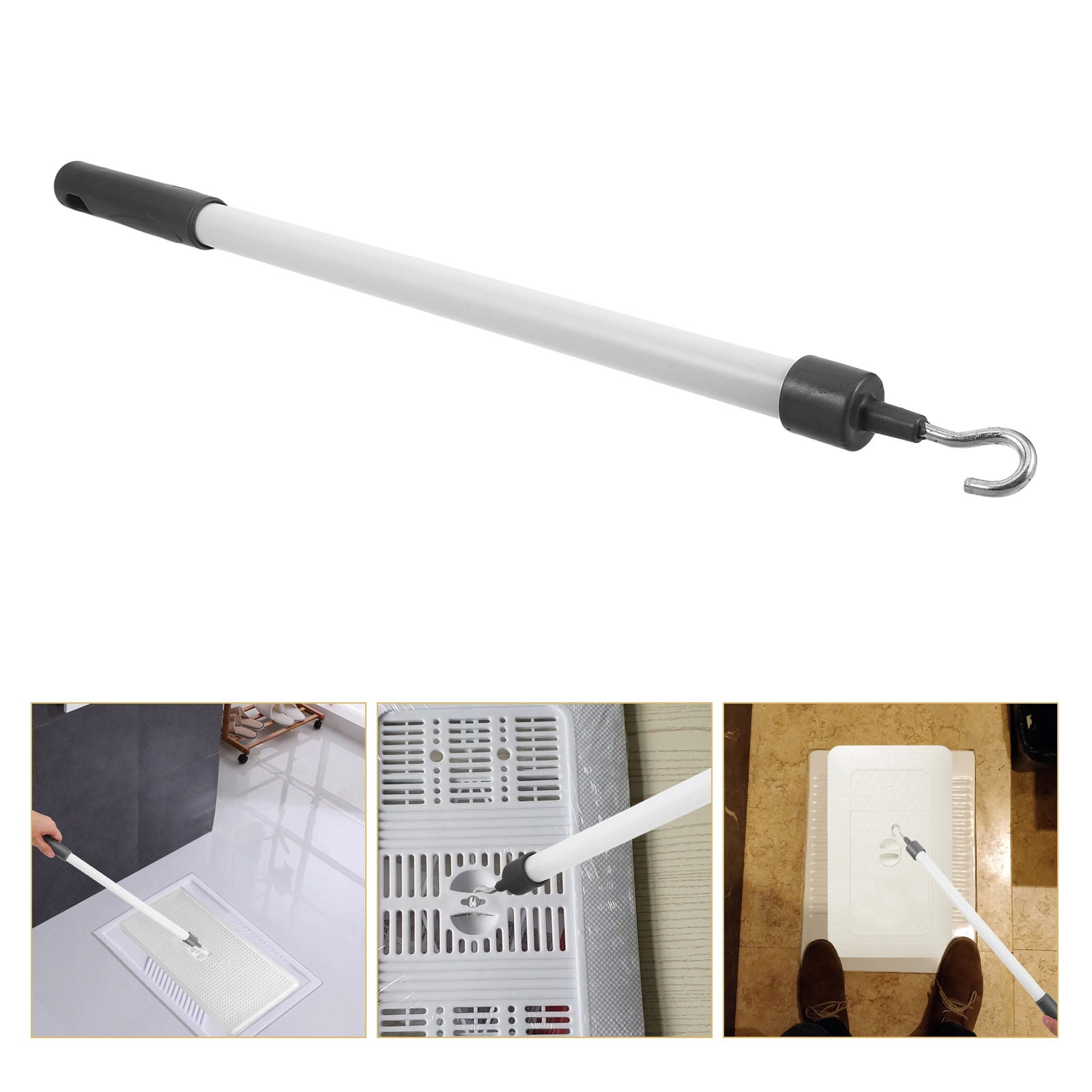 WHAMVOX Toilet Seat Lifter 1Set Squatting Cover Hook Black Plastic and ...