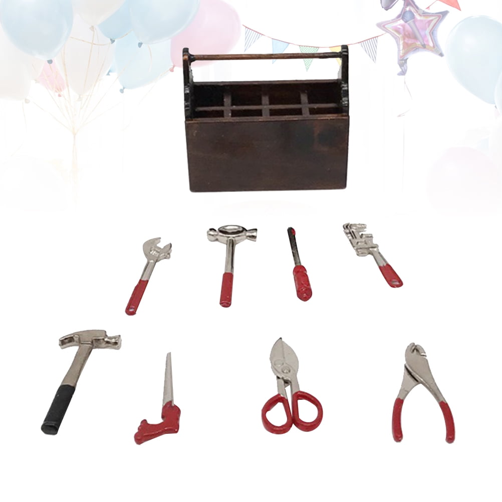 WHAMVOX Tool Boxes Micro Toolbox Mini Doll House Props Miniature Model ...