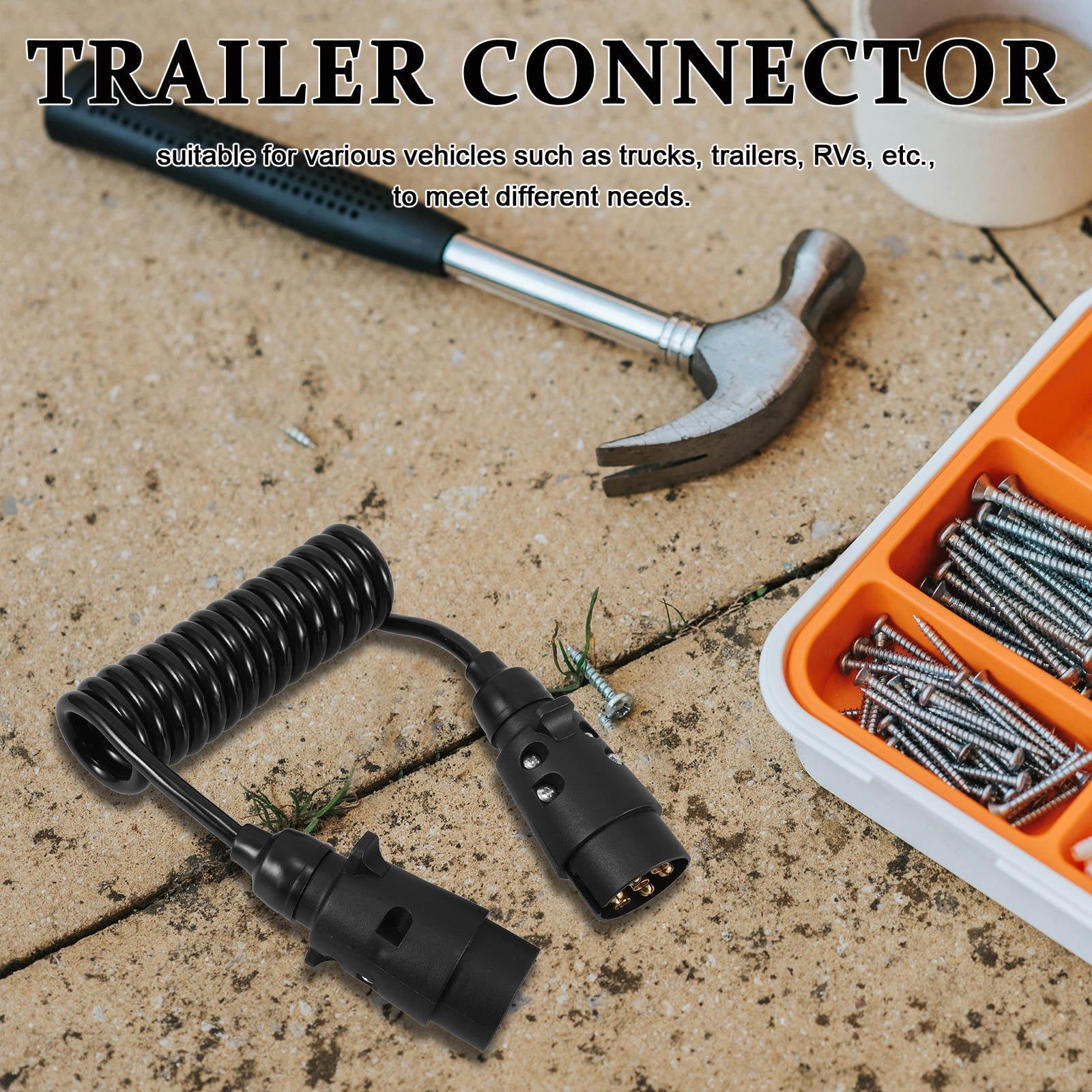 WHAMVOX Trailer Wiring Adapter Trailer Plug Adapter Trailer Connector ...