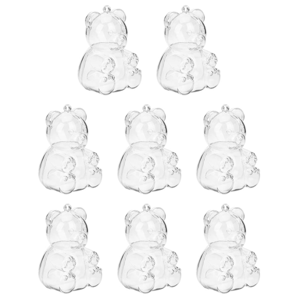 WHAMVOX Transparent Acrylic Candy Boxes for Storage Bear Shaped Wedding ...