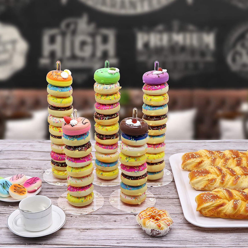WHAMVOX Transparent Acrylic Donut Stand for Display Treats at Parties 5 ...