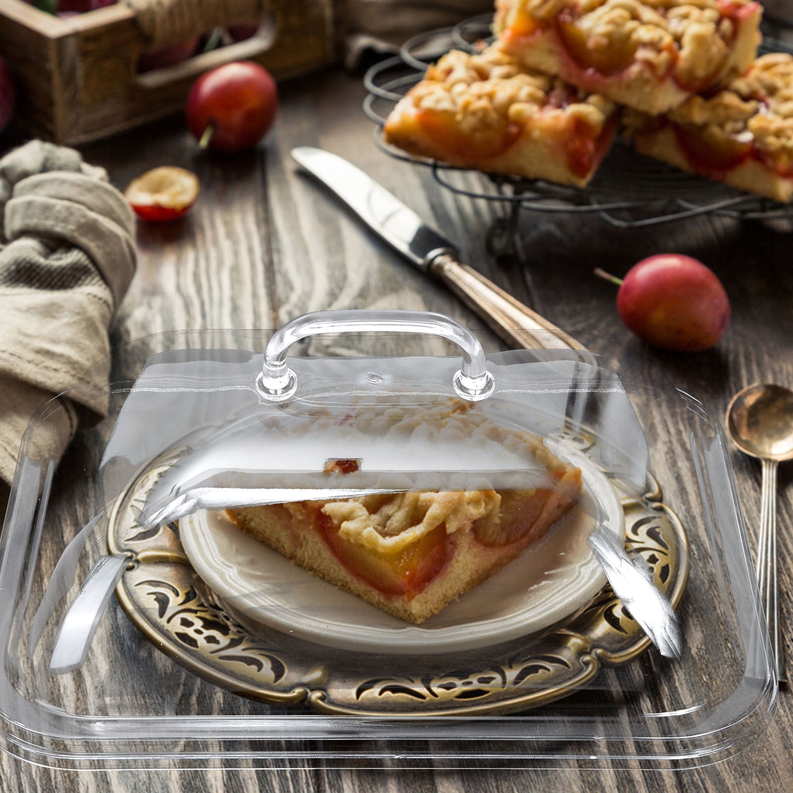 WHAMVOX Transparent Acrylic Food Cover for Kitchen Use Sturdy Cake ...