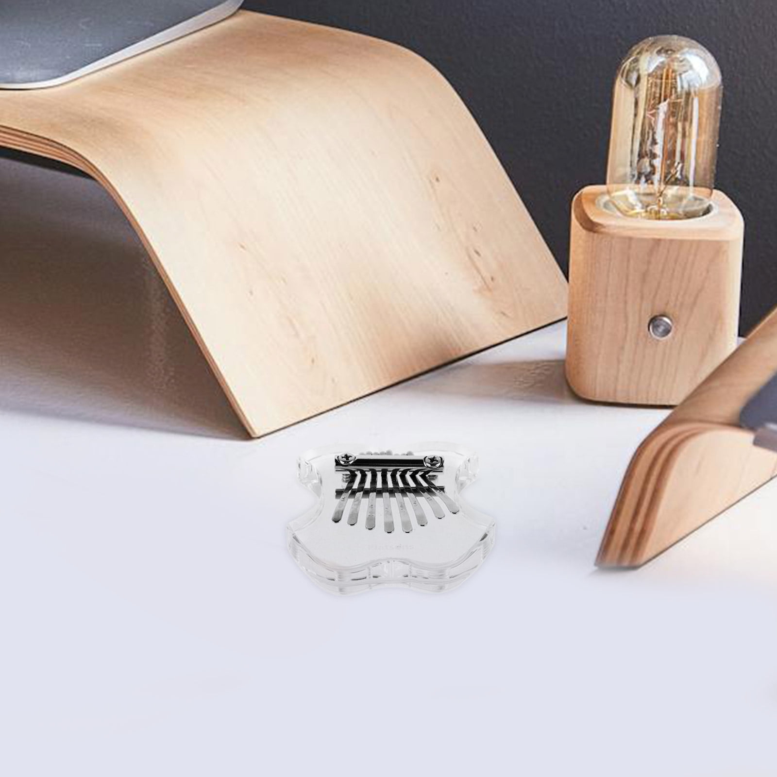 WHAMVOX Transparent Acrylic Kalimba Mini Thumb Piano 8 Keys Portable ...