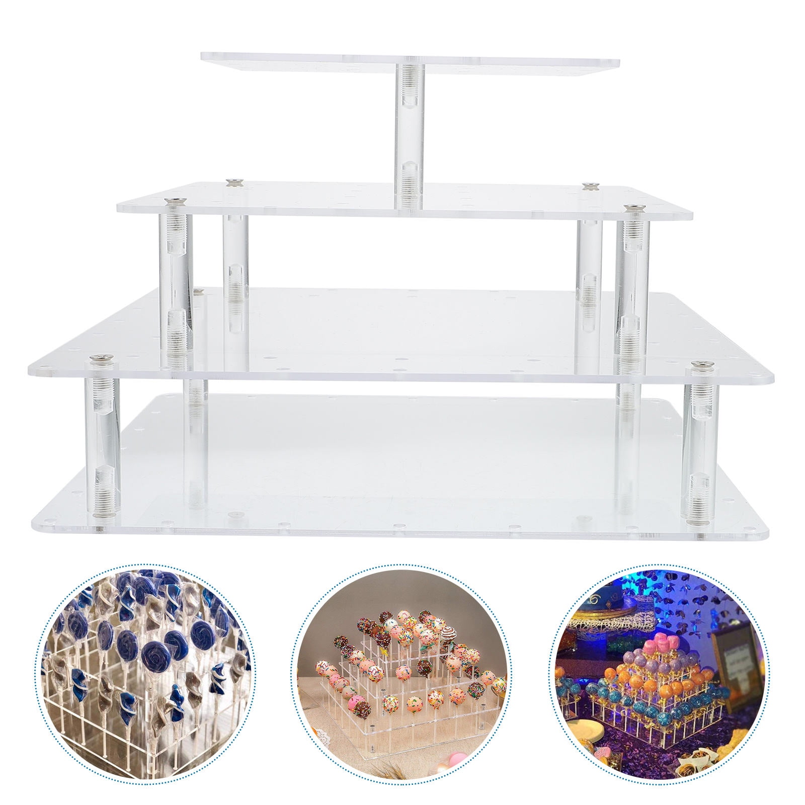 WHAMVOX Transparent Acrylic Lollipop Display Rack for Candy Storage and ...
