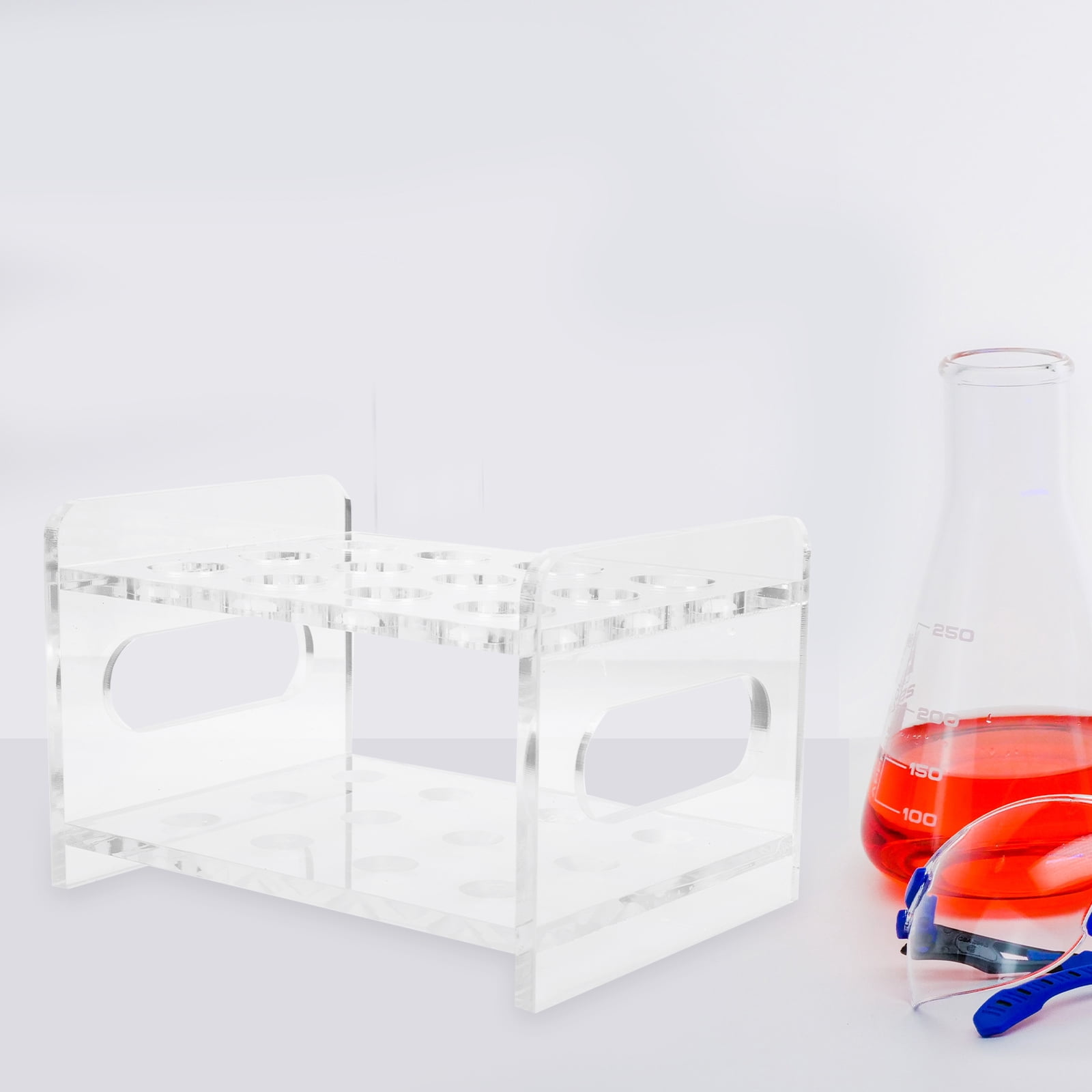 WHAMVOX Transparent Acrylic Test Tube Stand for Storage with 12 Sockets ...