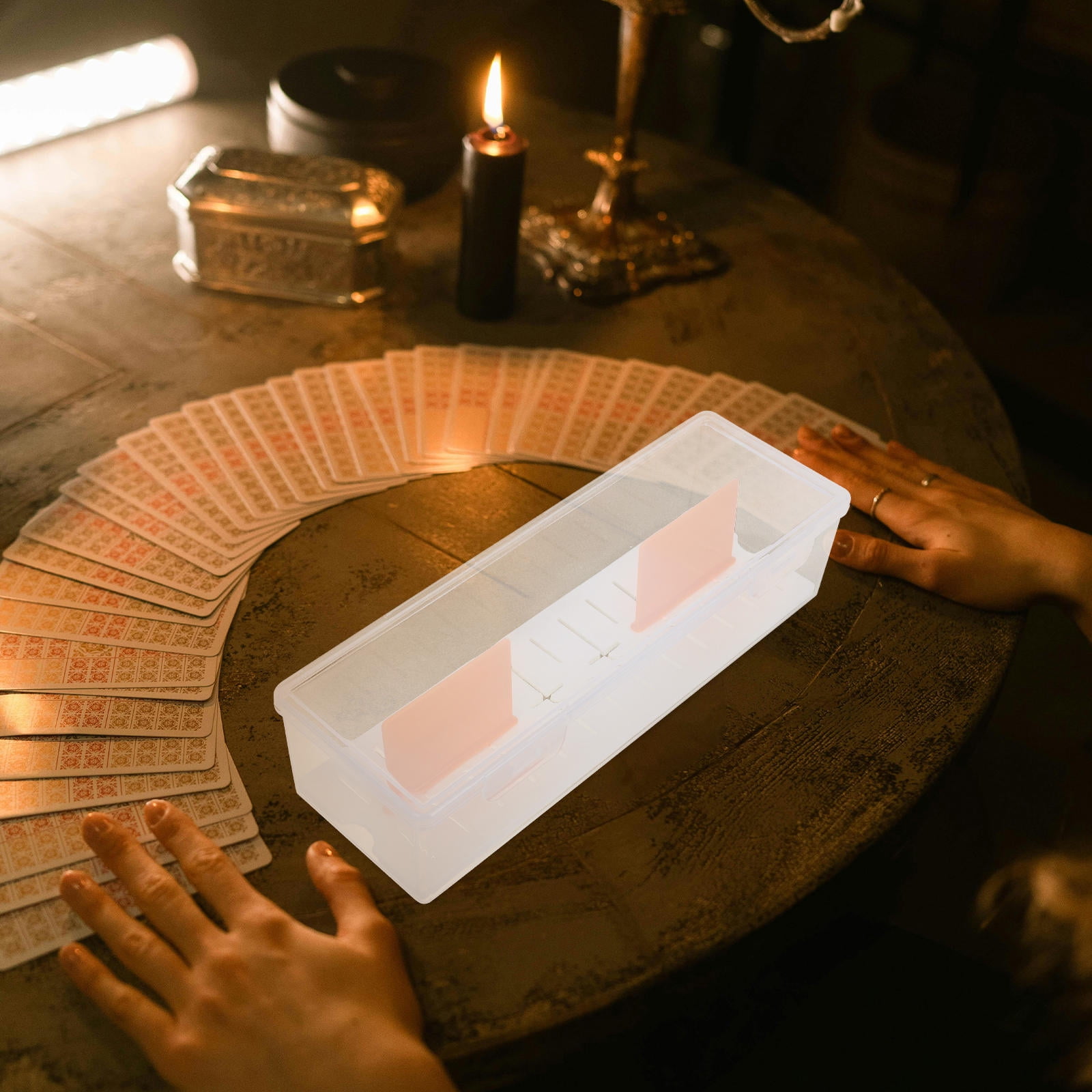 WHAMVOX Transparent Card Storage Box With Dividers For Trading Cards ...