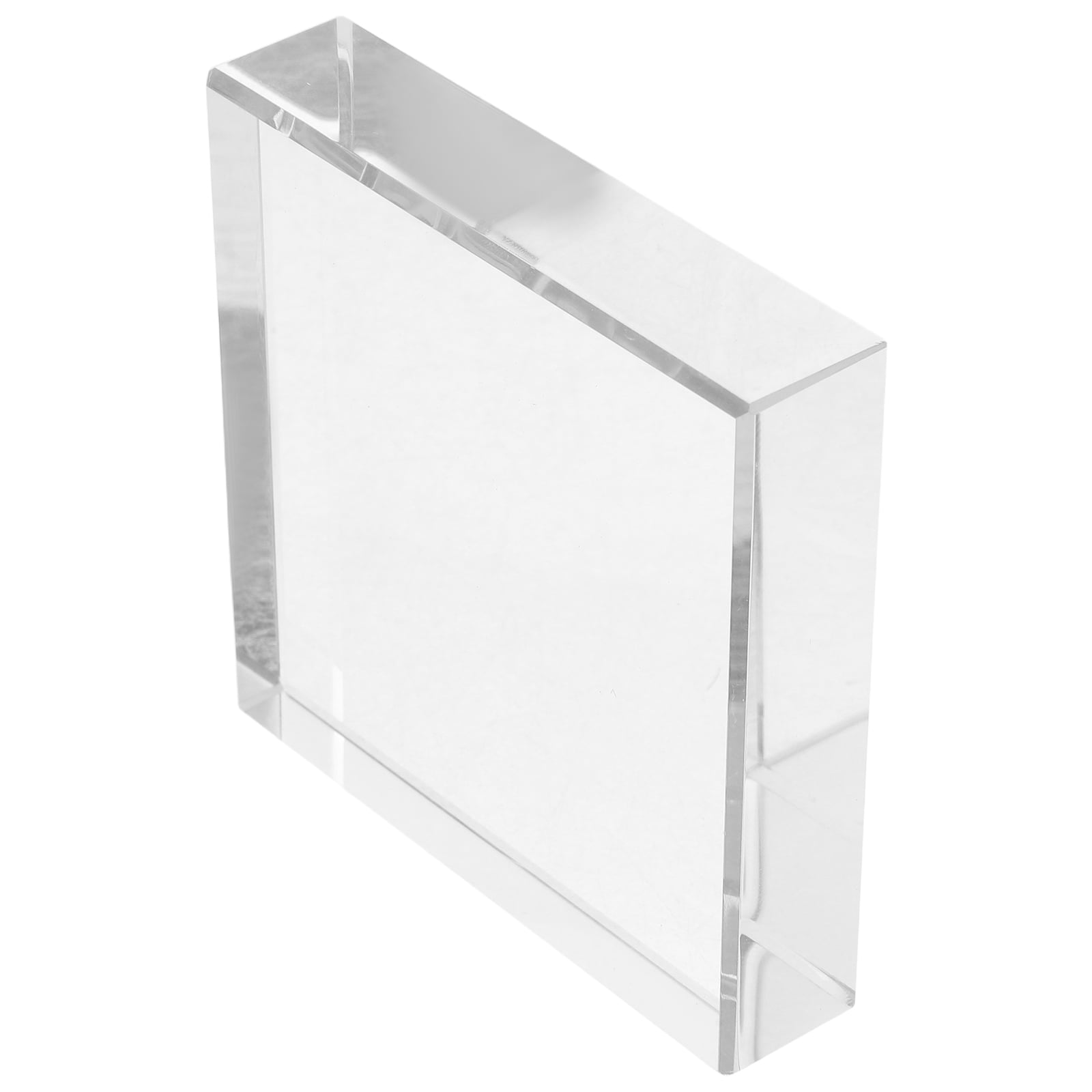 WHAMVOX Transparent Crystal Square Paperweight Glass Block for Office ...
