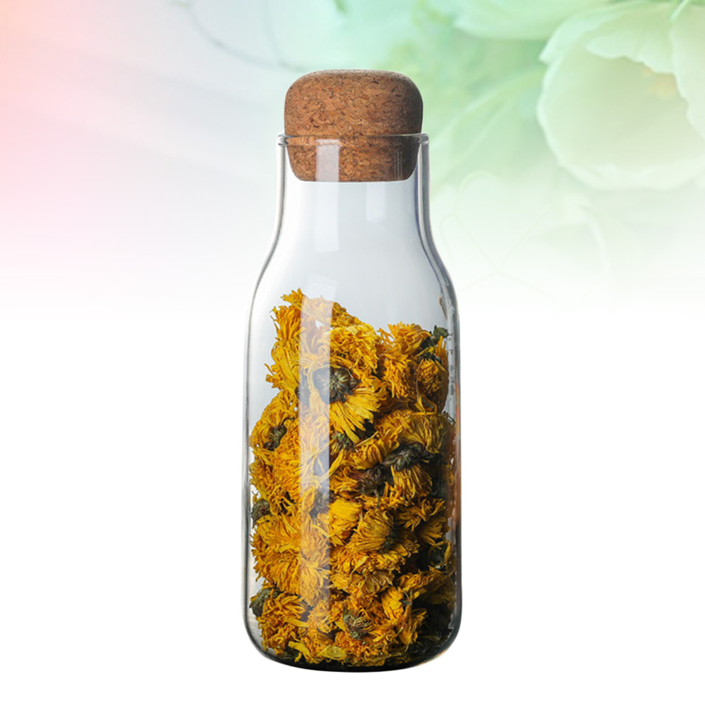 WHAMVOX Transparent Glass Storage Tank Sealed Cans Food Flower Tea ...