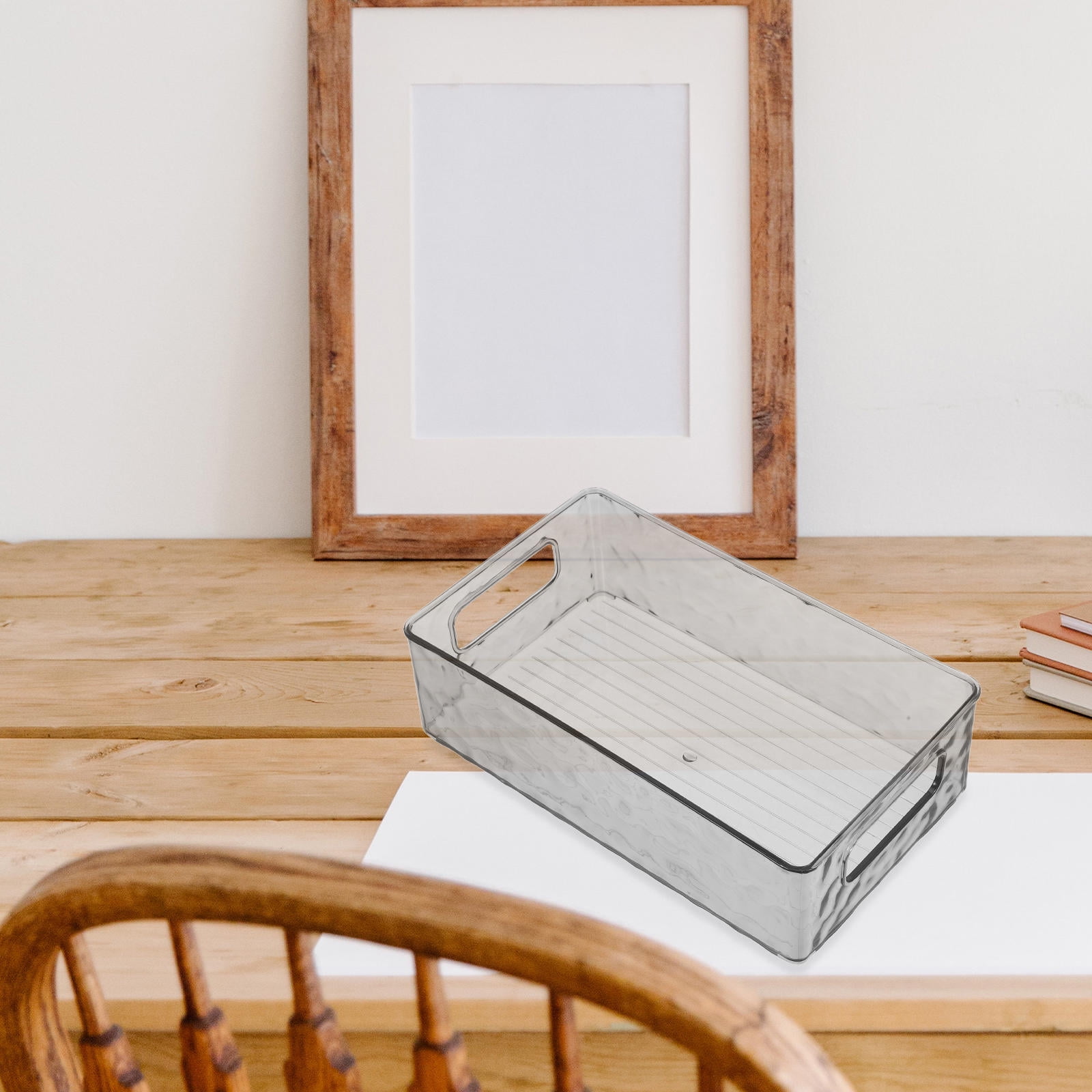 WHAMVOX Transparent Long Plastic Storage Box for Kitchen and ...