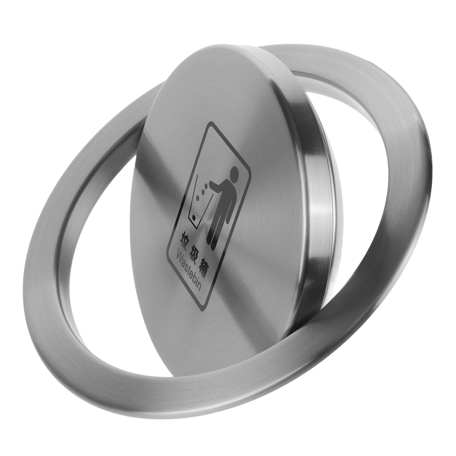 WHAMVOX Trash Bin Flap Lid Recessed Counter Top Cover Stainless Steel ...