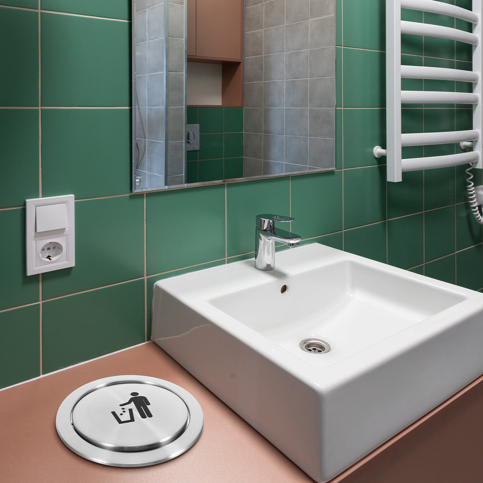 WHAMVOX Trash And Waste Lid Recessed Counter Top Covers Countertop ...