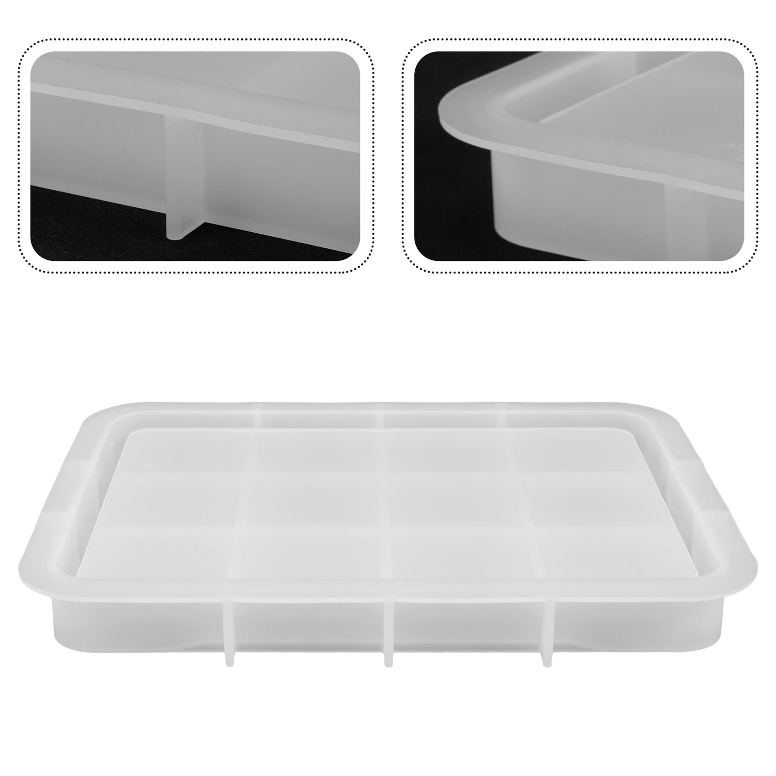 WHAMVOX Tray Silicone Mold Tea Tray Casting Mold DIY Epoxy Mold Small ...