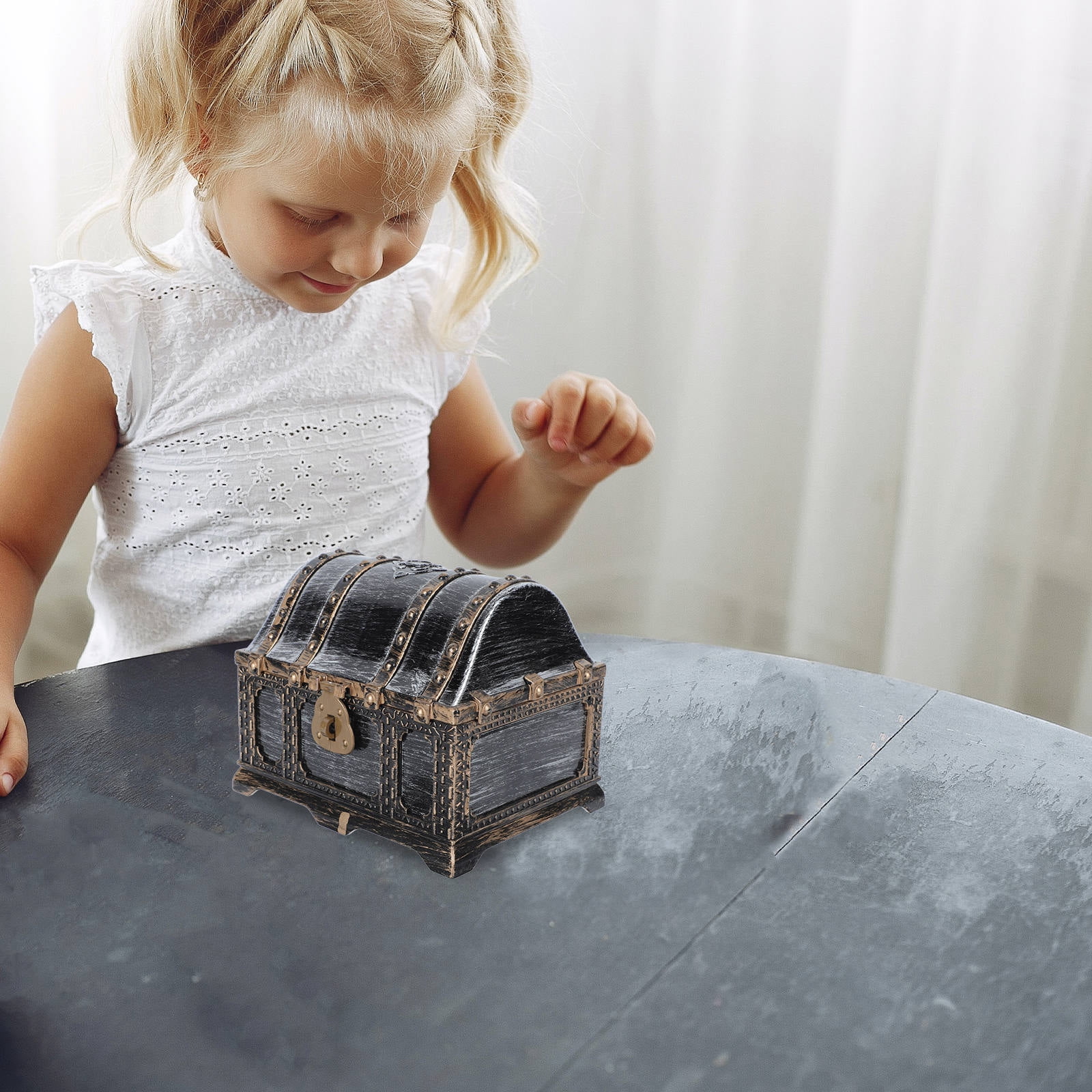 WHAMVOX Treasure Chest Toy Trinket Box Jewelry Container Child ...